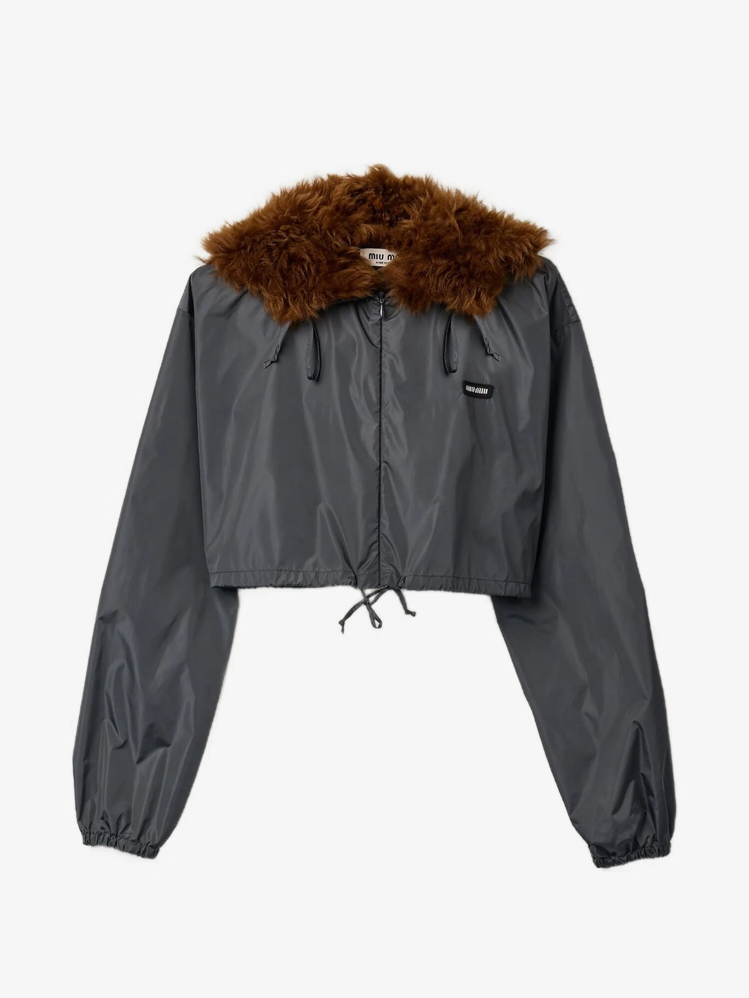 Парка Technical fabric and shearling windbreaker