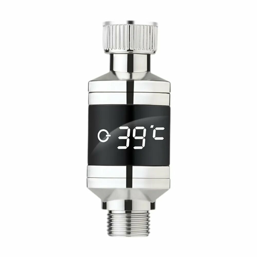 Цифровой термометр для душа с LED-экраном, отображение температуры в Цельсиях, для ванной комнаты и кухни, с интерфейсом 1/2 дюйма