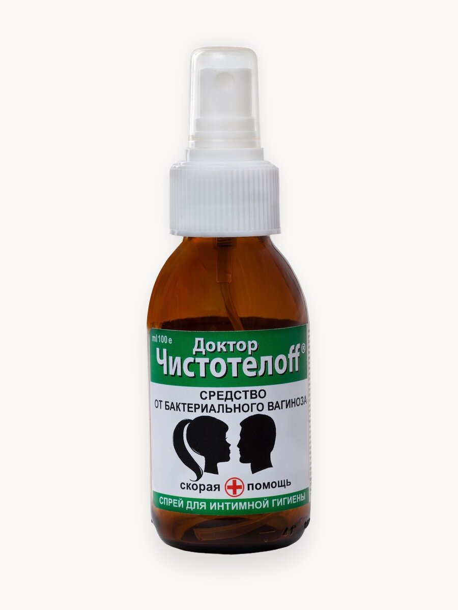 Очищающий и дезодорирующий спрей для интимной гигиены "доктор чистотелоff", 100 мл