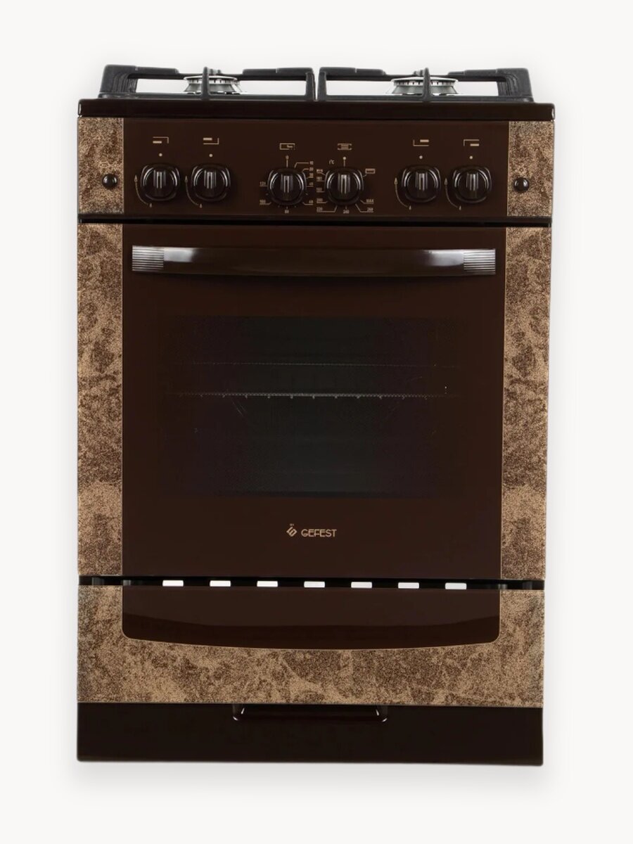 Газовая плита Gefest ПГ 6500-02 0114 60 см, 52 л, 4 конфорки, коричневый