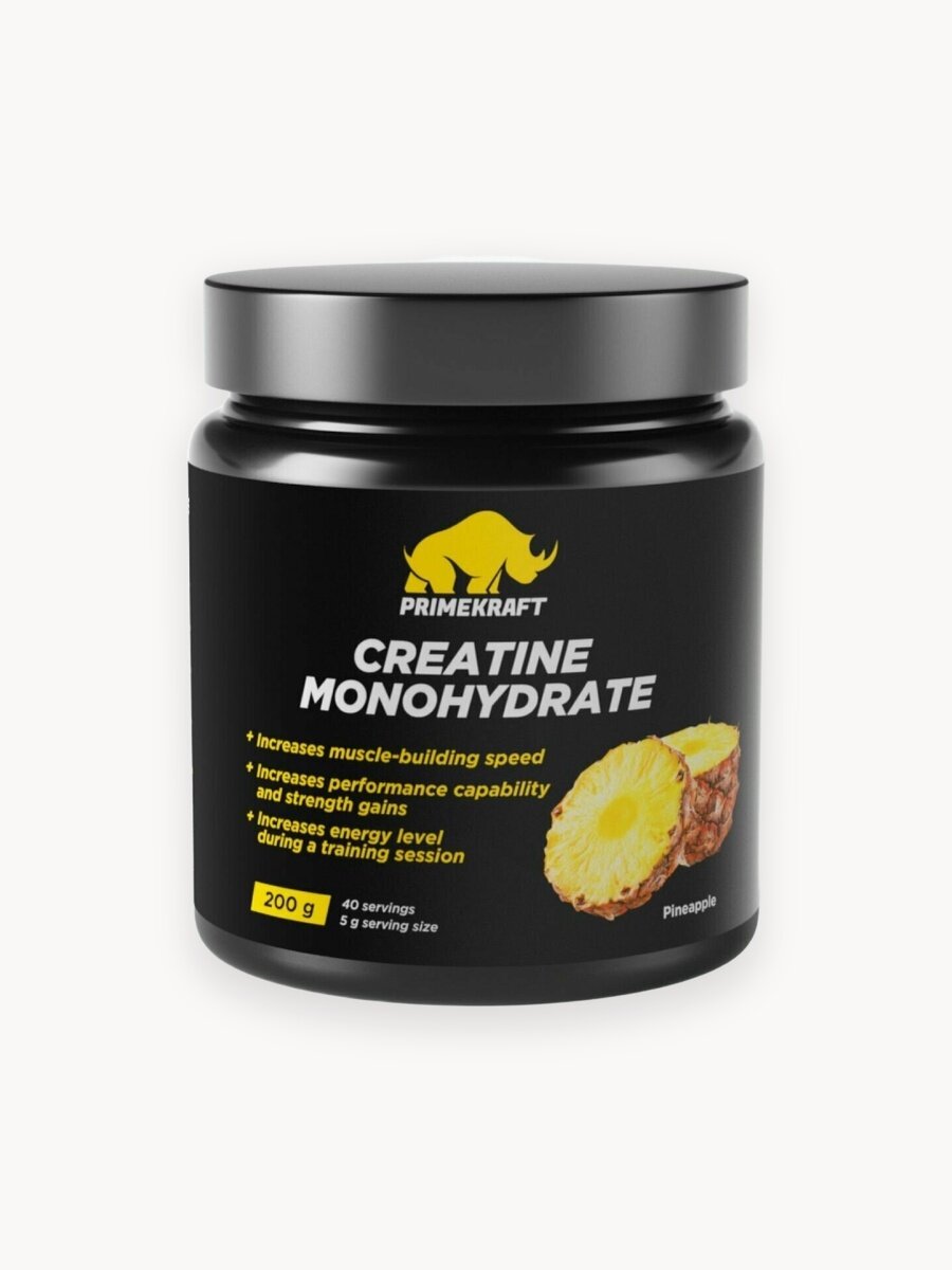 Креатин PRIMEKRAFT Creatine Monohydrate , ананас, без сахара, 200г