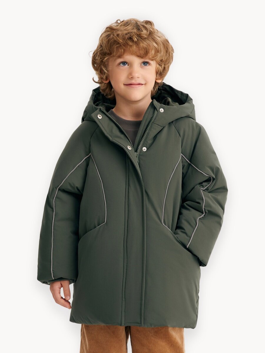 Пуховик с рефлективными элементами