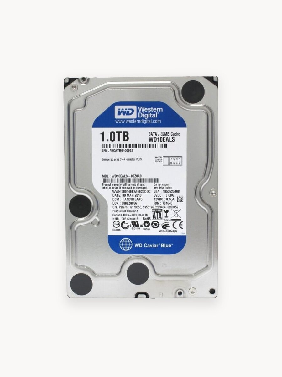 Жесткий Диск Western Digital WD10EALS 1Tb 7200 SATAIII 3,5" HDD