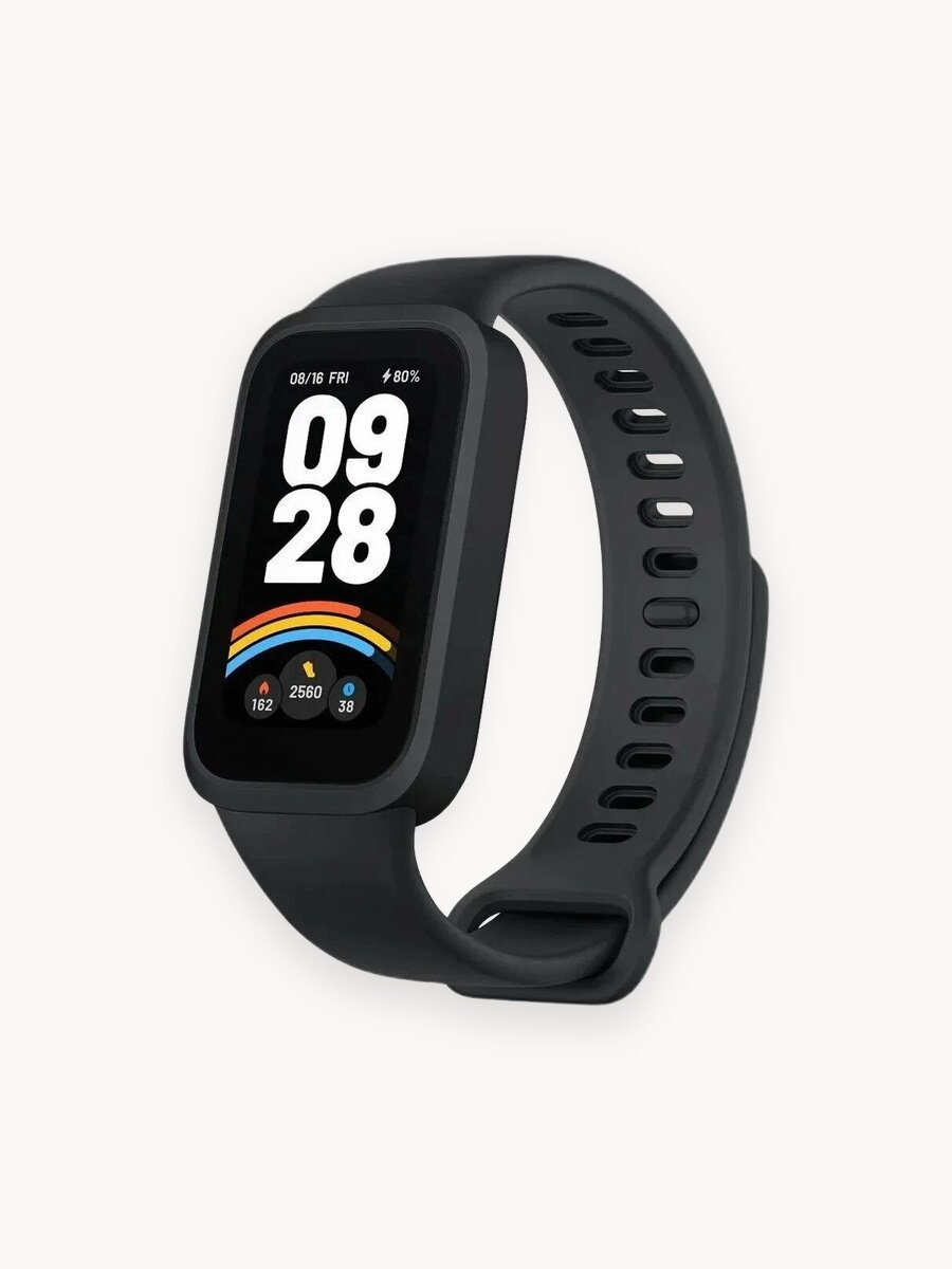 Фитнес-браслет "Xiaomi Smart Band 9 Active", черный, стильный дизайн