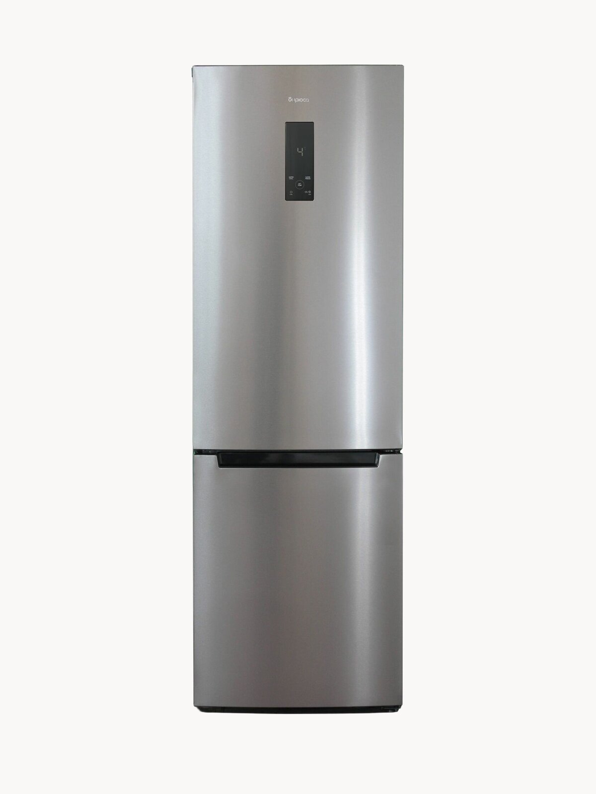 Холодильник двухкамерный No Frost Бирюса I960NF, 340л, высотой 1,9м, дисплей, Нержавеющая сталь