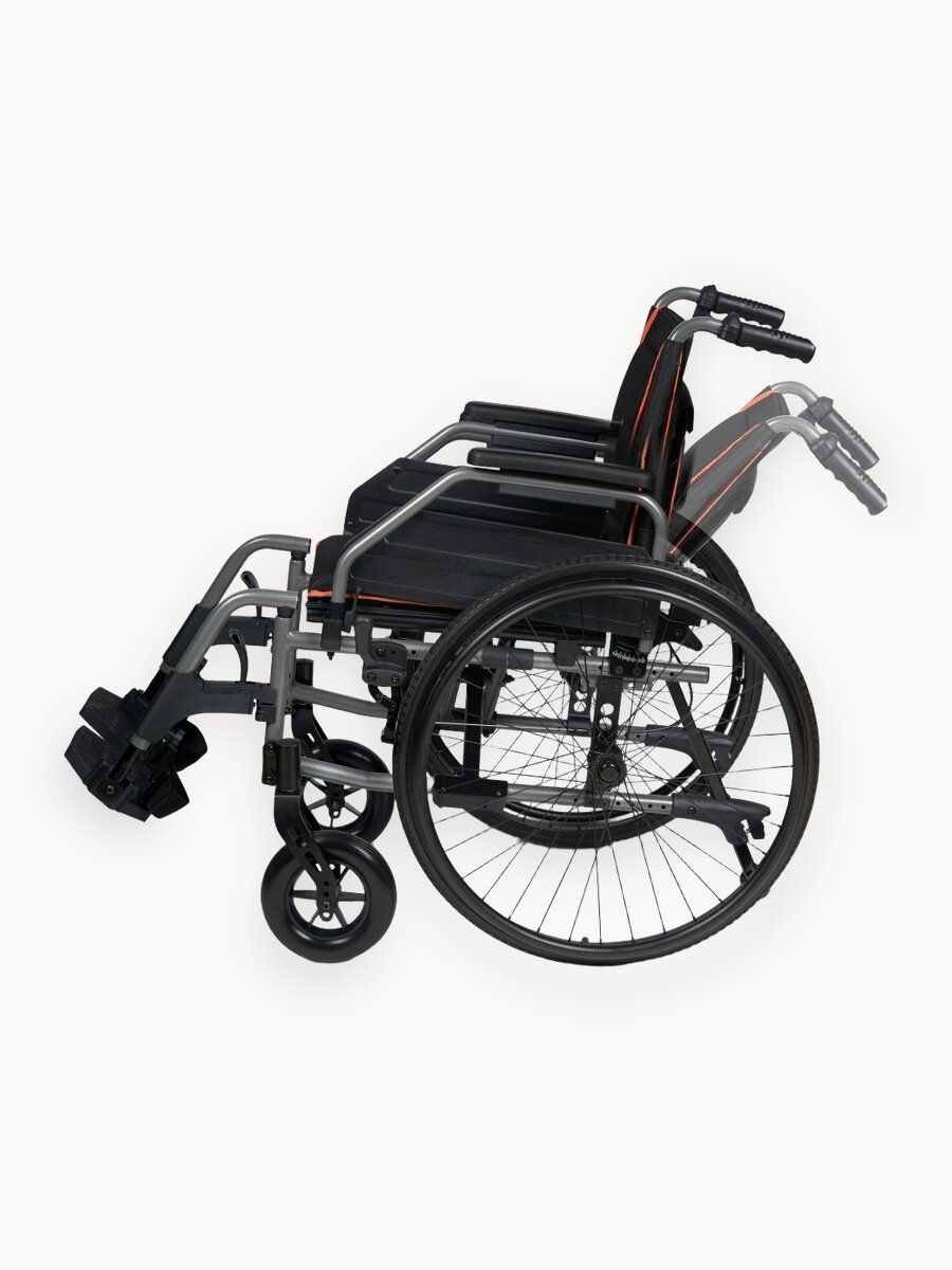 Кресло коляска инвалидная Армед 4000-1 сиденье 40см, пневмо колеса, прогулочная, механическая, складная для дома и улицы