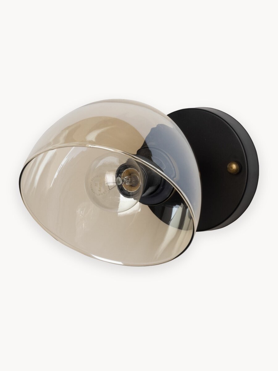 Бра, настенный светильник De City Гамбург 605028801, 1*40W E14 2700К, цвет: черный, латунь