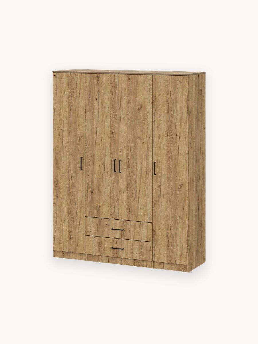 Шкаф для одежды Hoff ШК 1, 160,1х205х52 см, напольный, ЛДСП, цвет дуб золотой