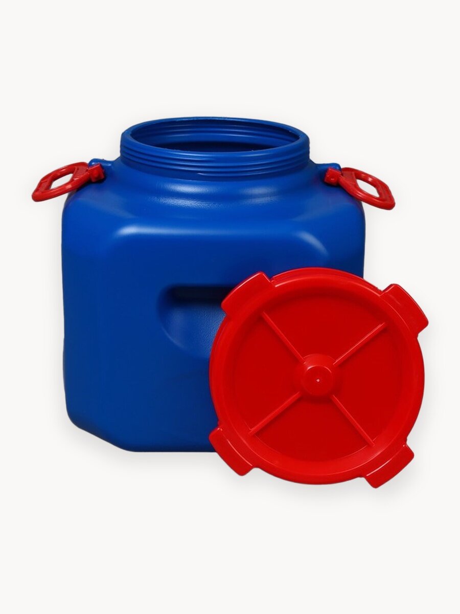 Фляга-бочка Сима-ленд, для пищевых продуктов, пластик, 30л, синяя