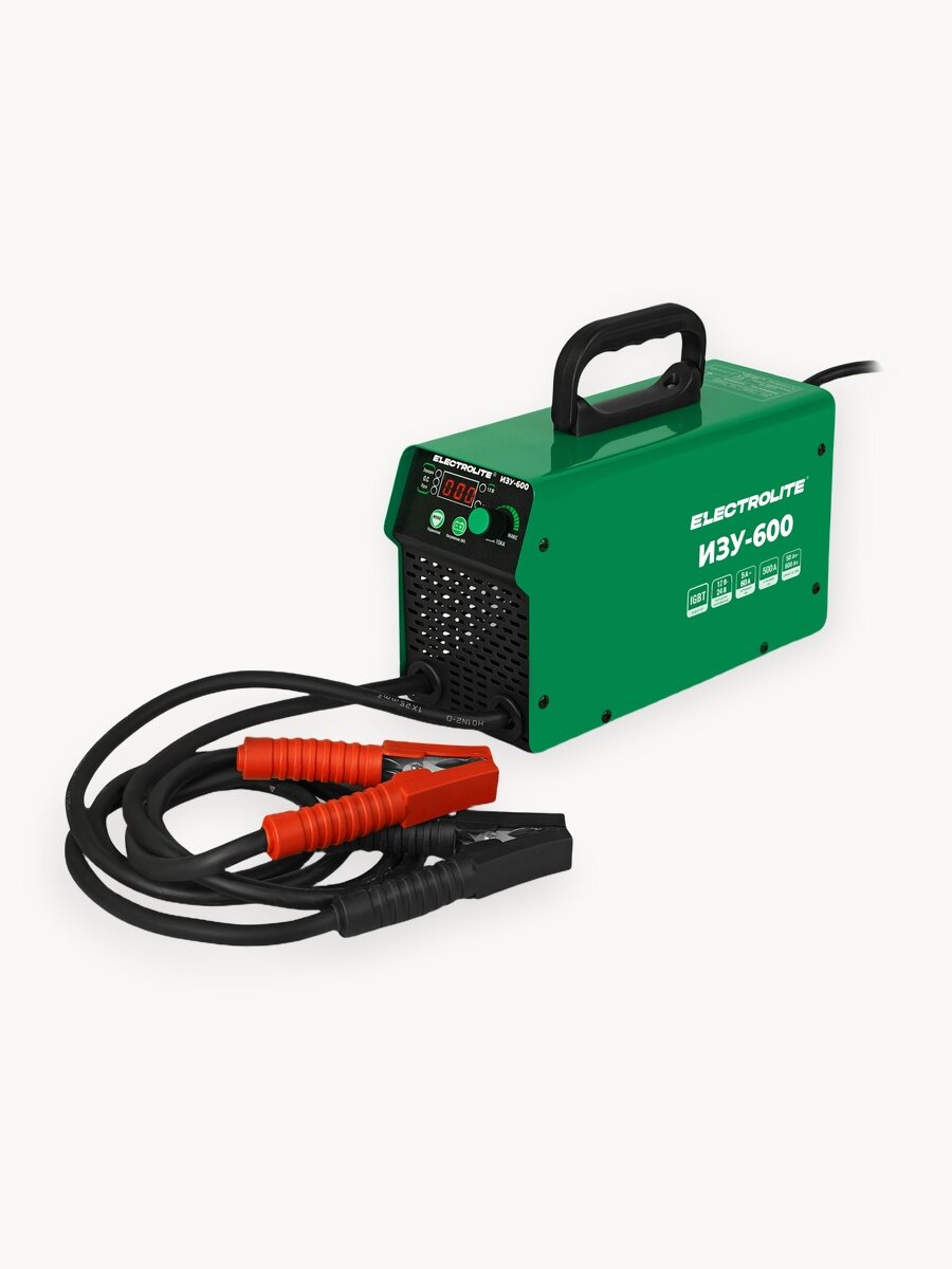 Зарядное устройство для аккумулятора / Пусковое устройство для автомобиля / Зарядное устройство для автомобильного аккумулятора Electrolite ИЗУ-600 инверторное