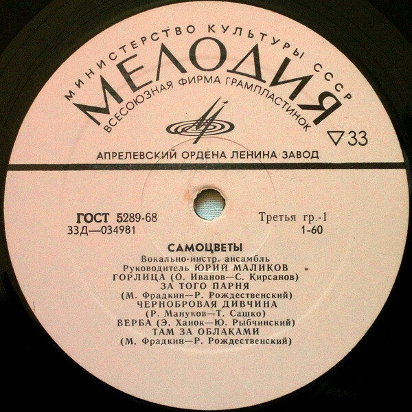 Самоцветы - Вокально-Инстр. Ансамбль - Самоцветы / виниловая пластинка