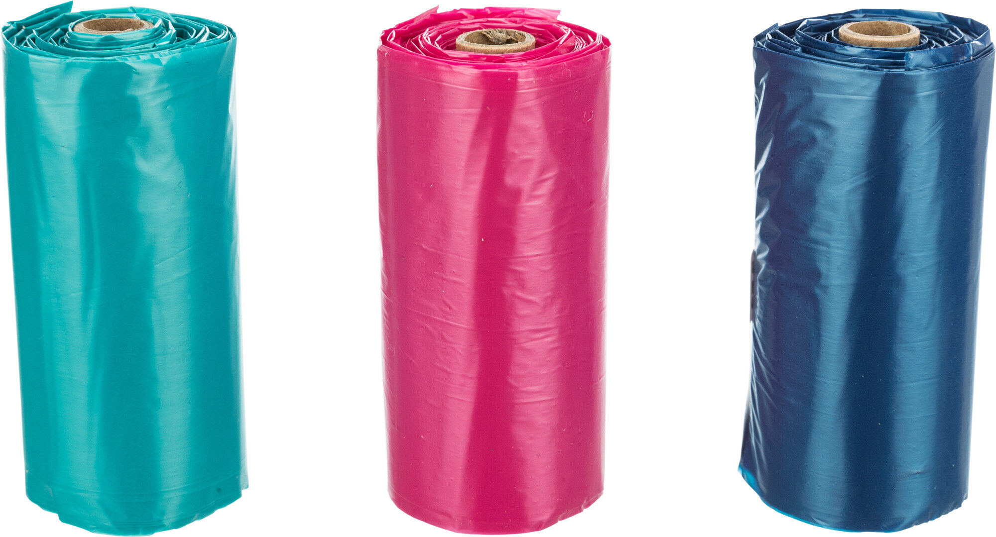 Пакеты для уборки за собаками, 3 л, 3 рулона по 15 шт, с ручками, цветные, для всех диспенсеров, Trixie