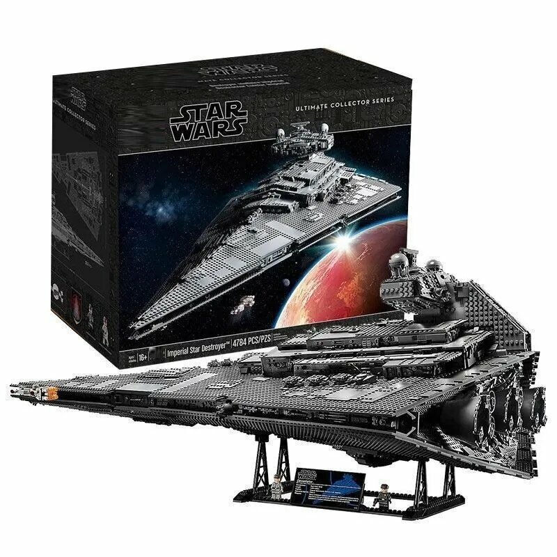 Звёздные войны: Имперский эсминец 4784 с фигуркой (совместимый с LEGO/Супергеройский истребитель/Подарок для мальчиков и девочек)