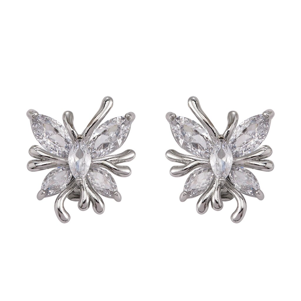 Сверкающий бабочка-клипса для наушников из циркония