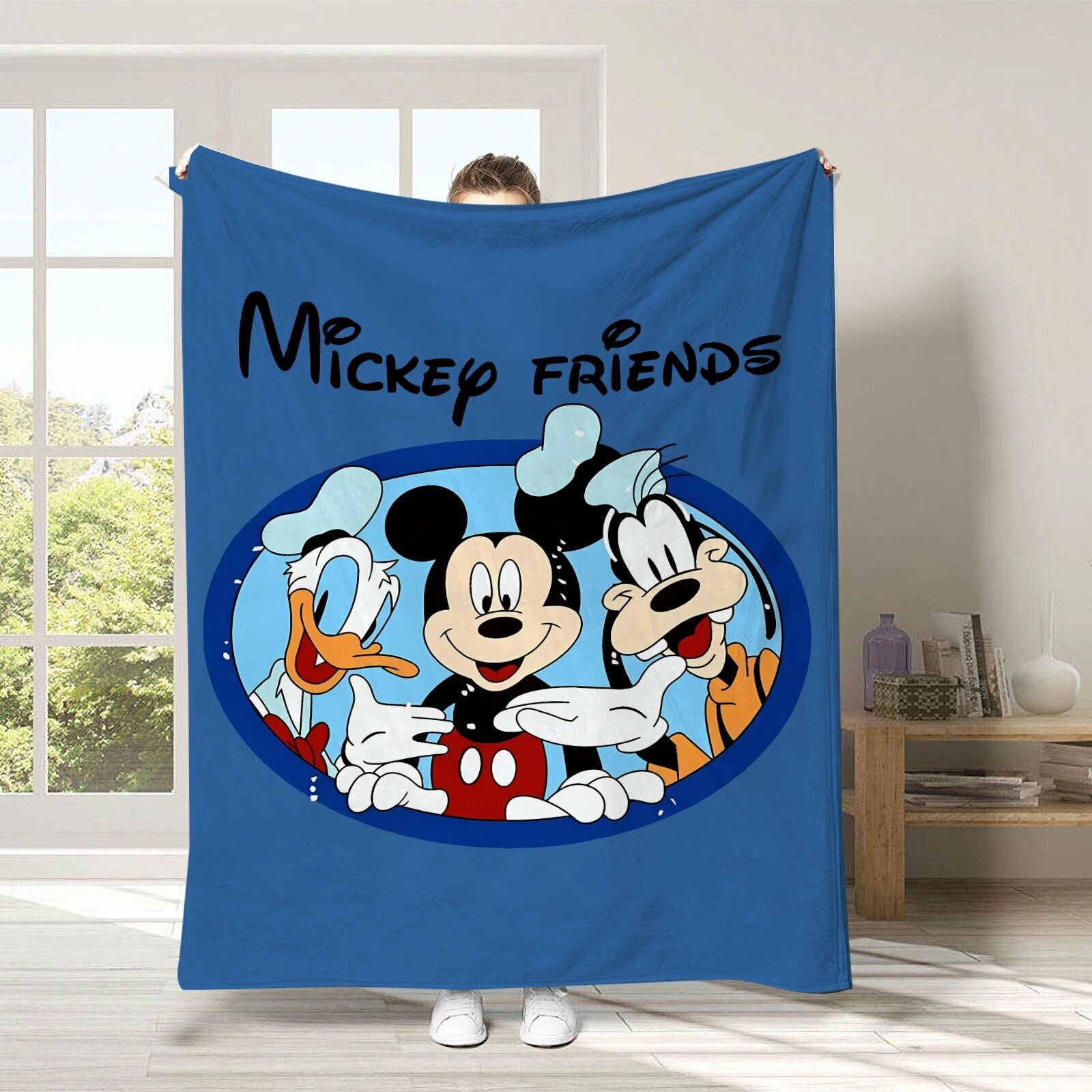 Disney Детский плед с изображением Микки Мауса, фланелевый всесезонный плюшевый плед из фланели с мультяшным принтом.