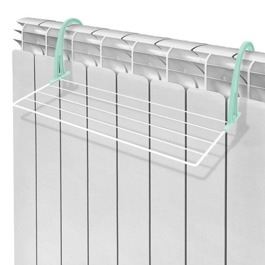 Сушилка для белья Домашняя Мода на батарею, металлическая, с полотном 2.1 м (СБ5-45П/Б)