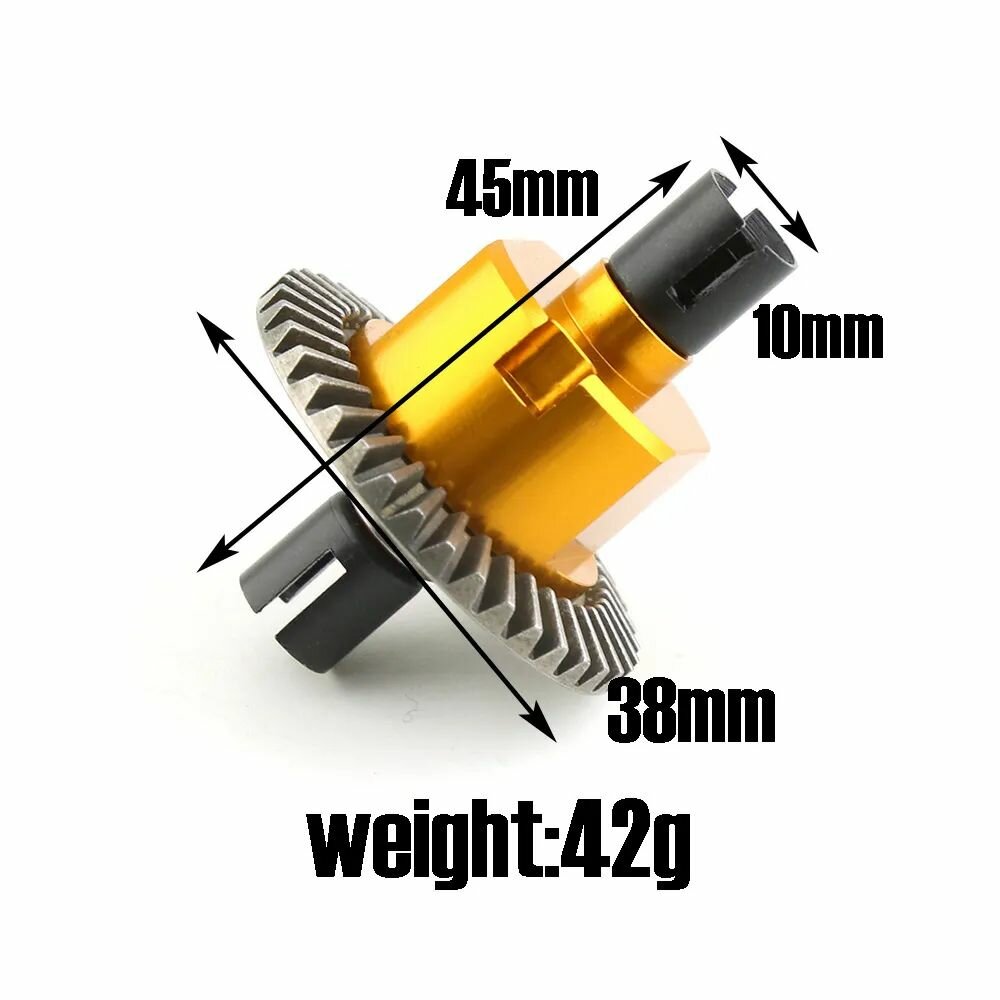 Полностью металлический дифференциал 02024 для HSP 94106 1/10 RC Car Parts, желтый Игрушки и игры (желтый)