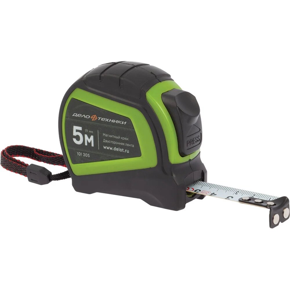 Рулетка в обрезиненном корпусе 5мх19ммх Дело техники 101305