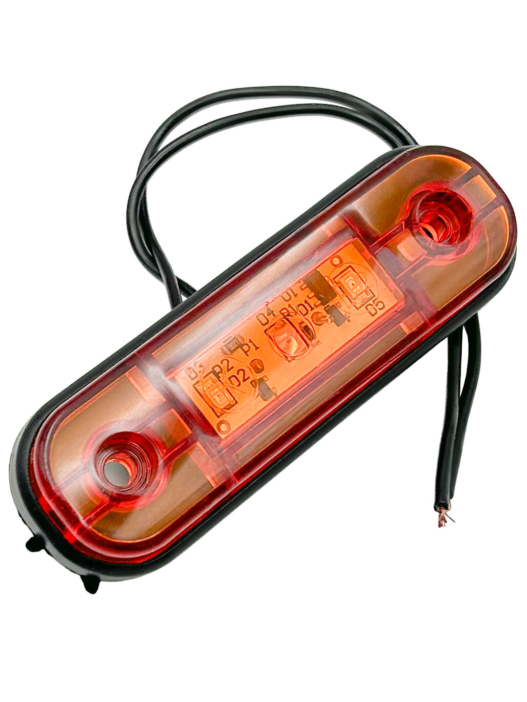 Фонарь габаритный универсальный биполярный, желтый 12-24 В - арт. ОГ-40ЖБ