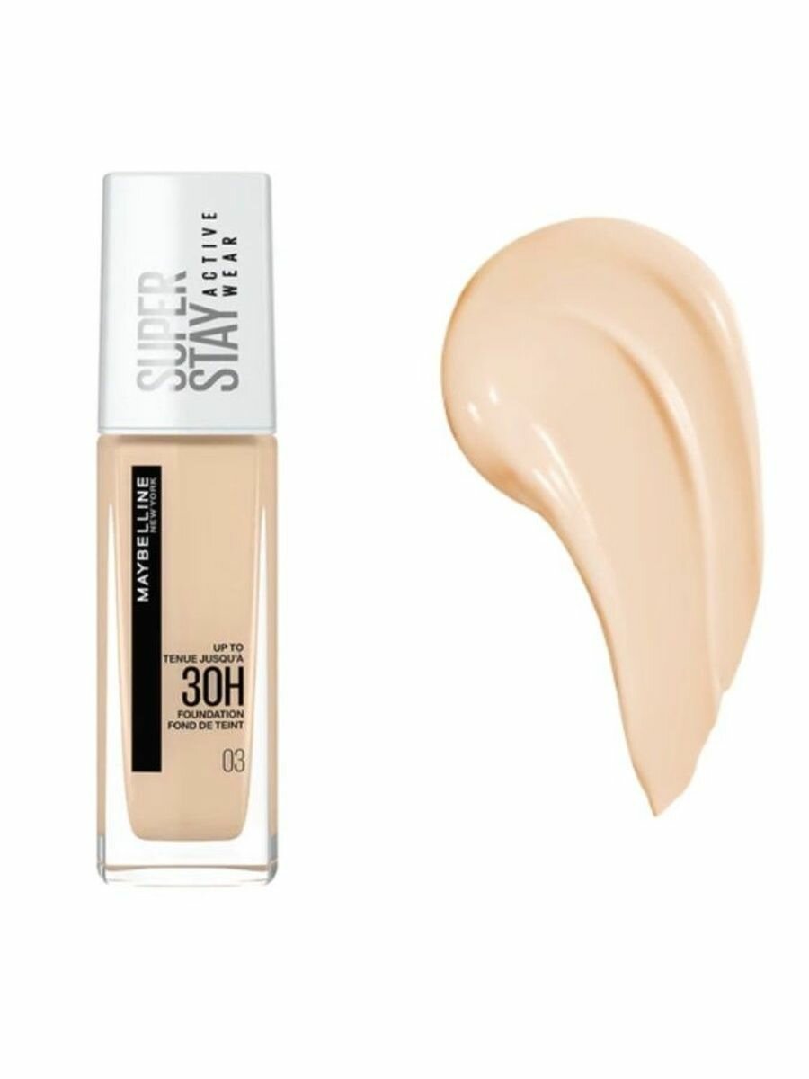 Maybelline Тональный крем Super Stay Active wear 30h - 03 True Ivory