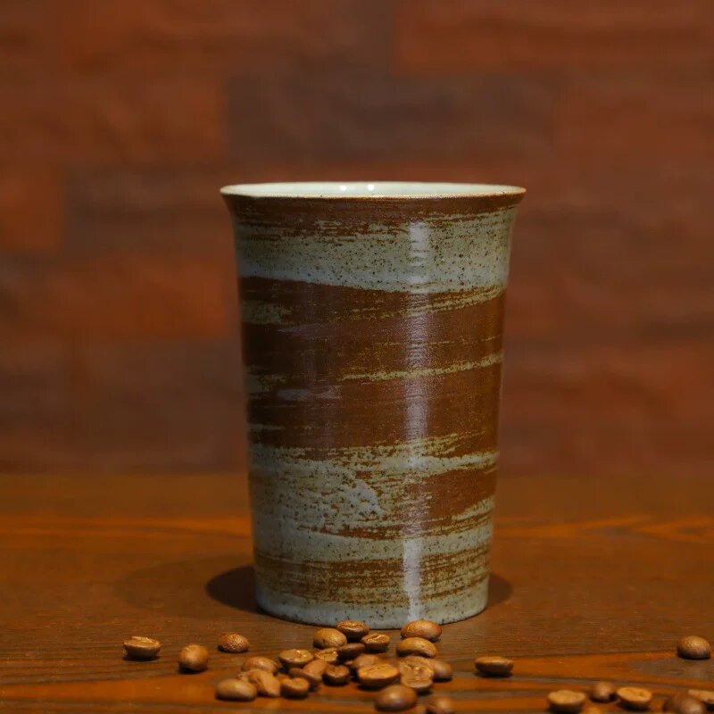 Винтажная керамическая кружка, элегантная чашка для воды, деревенская кофейная кружка, креативная чашка для