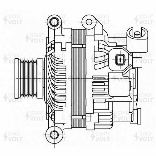 Генератор для а/м Peugeot 3008 (09-)/Citroen C4 (09-) 1.6i (тип Mitsubishi) 120А, STARTVOLT LG2028