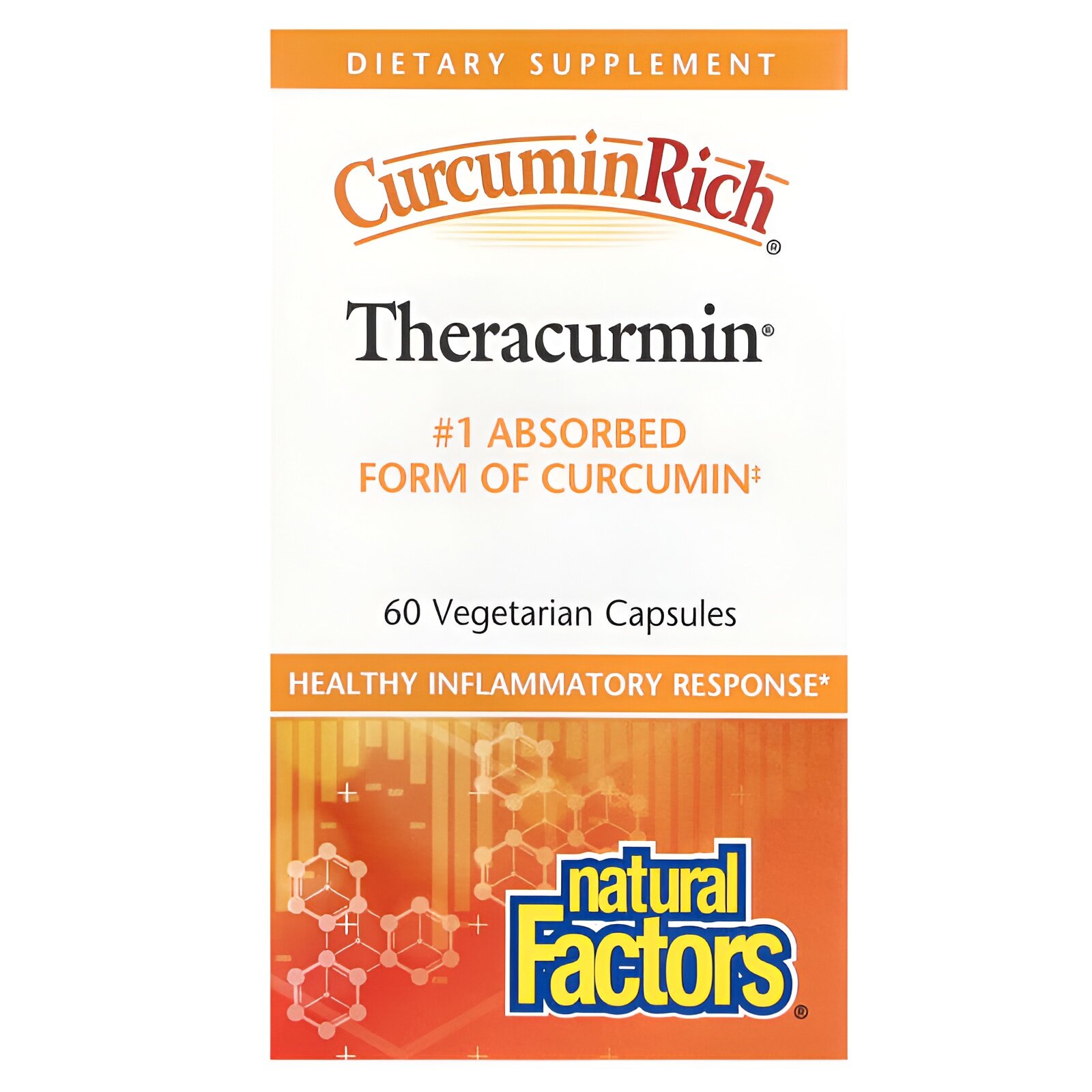 Natural Factors, CurcuminRich, Theracurmin, куркумин, 60 вегетарианских капсул