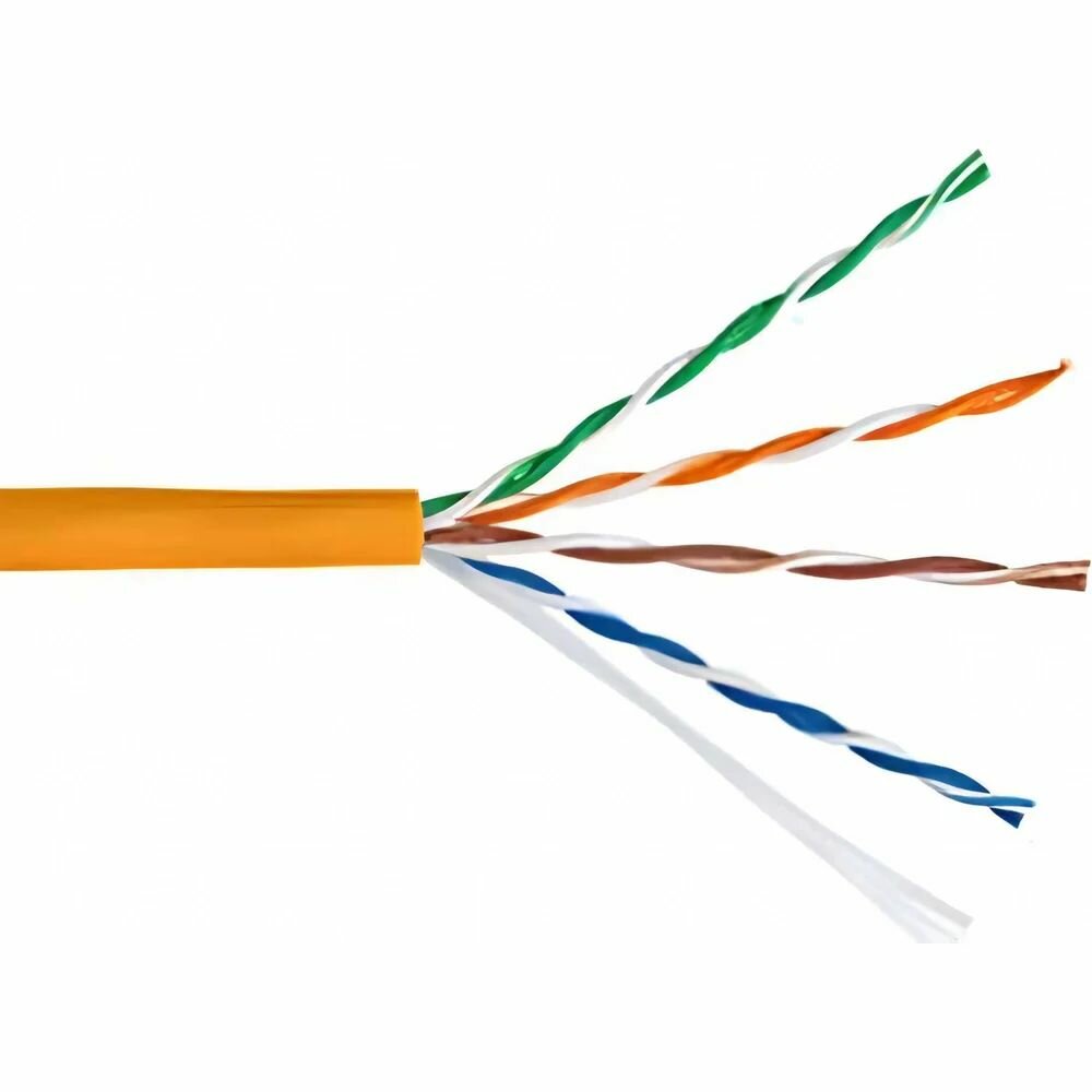 Кабель NETLAN U/UTP 4 пары, категория 5e, внутренний, LSZH, оранжевый, 305м EC-UU004-5E-LSZH-OR