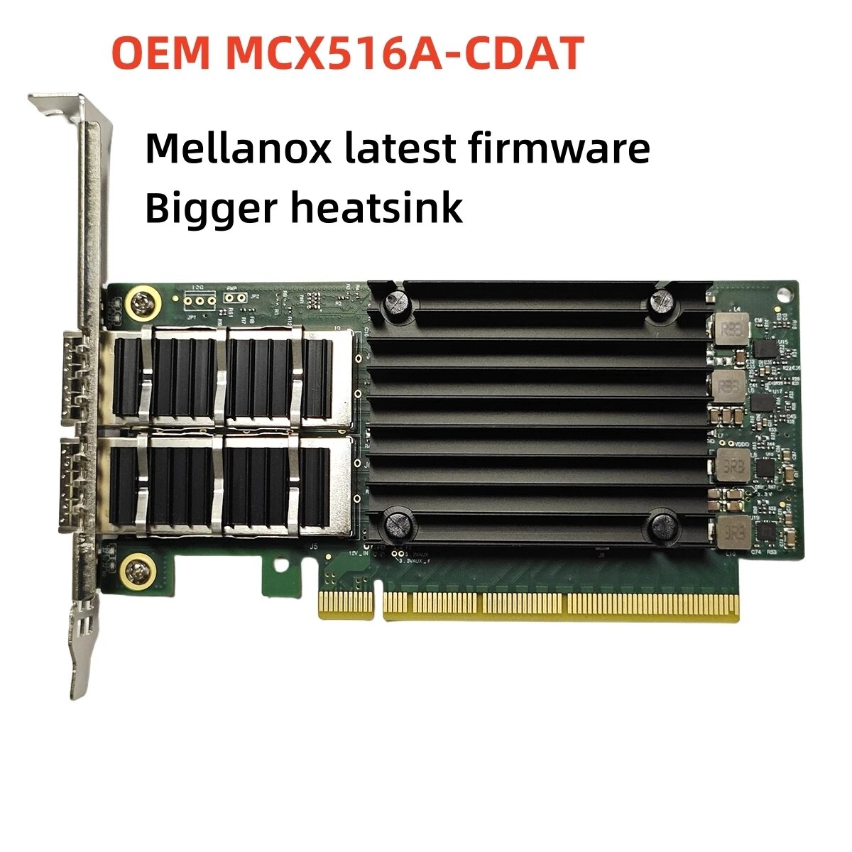 Новый OEM MCX516A-CDAT Сетевой адаптер Mellanox ConnectX-5 PCIe4.0 x16 CX516A с двумя портами 100GbE QSFP28