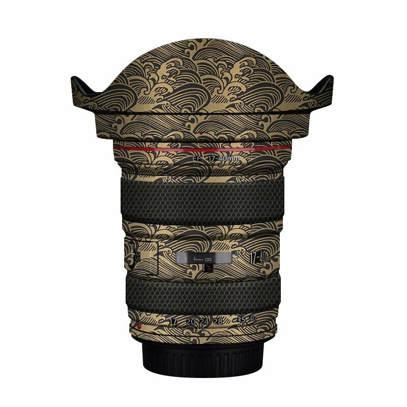 Защитная пленка для объектива Canon EF 17-40F4 с золотой волной, устойчивая к царапинам