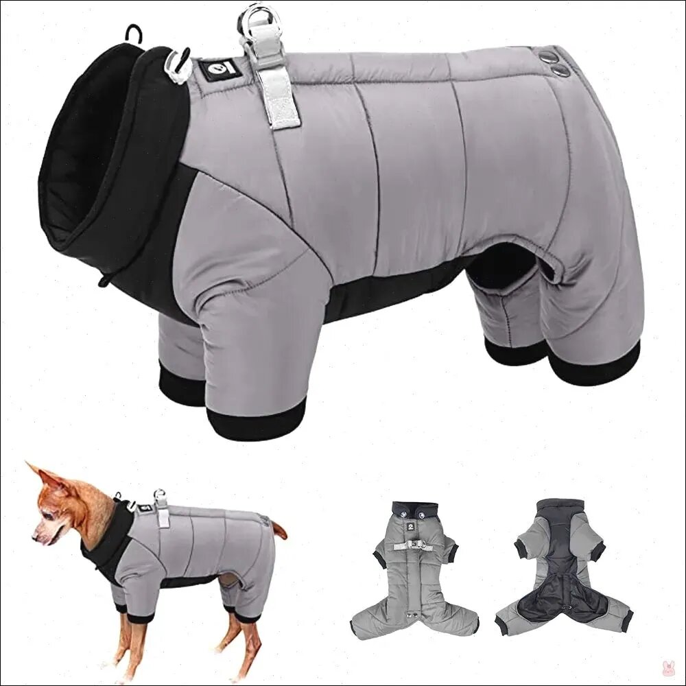 Осенне-зимняя одежда для собак/серый