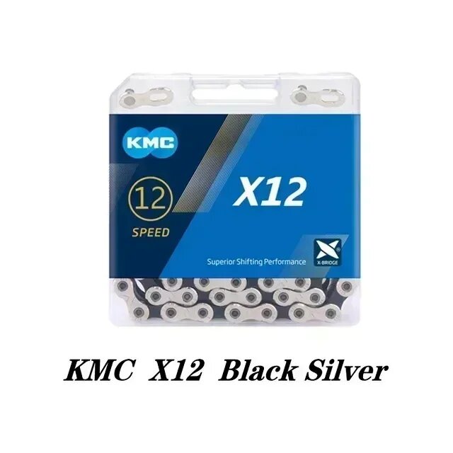 Велосипедная цепь KMC X12, золотисто-черная, MTB, дорожный велосипед, 12 скоростей, 126 л, шатуны велосипедной цепи с быстродействующим звеном для деталей велосипеда Shimano SRAM