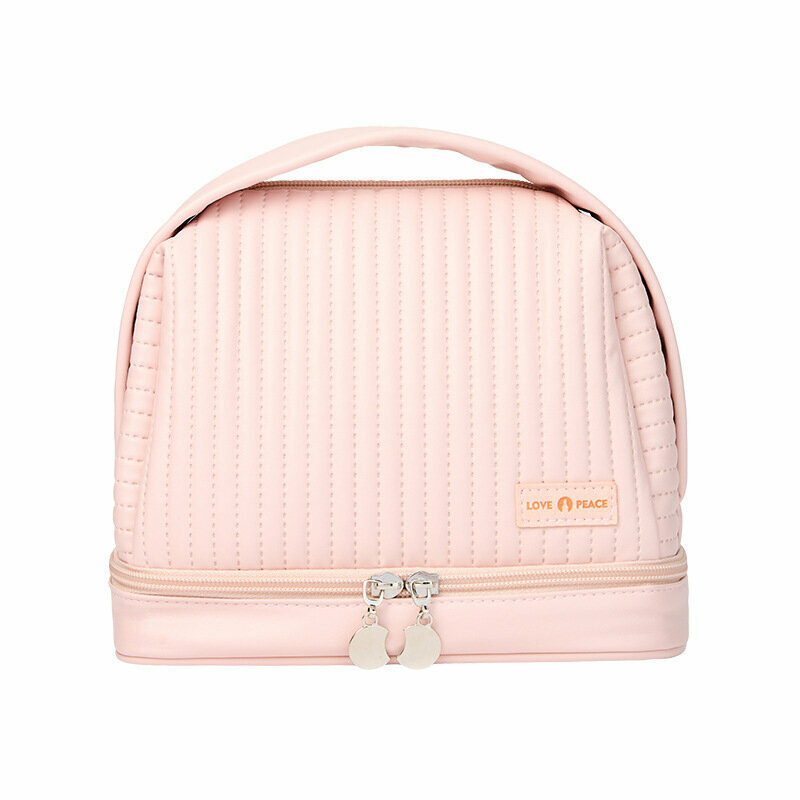 Крем косметичка сумка для путешествий Большая емкость Косметическая сумка с пыльцой сакуры_22.5*13*16