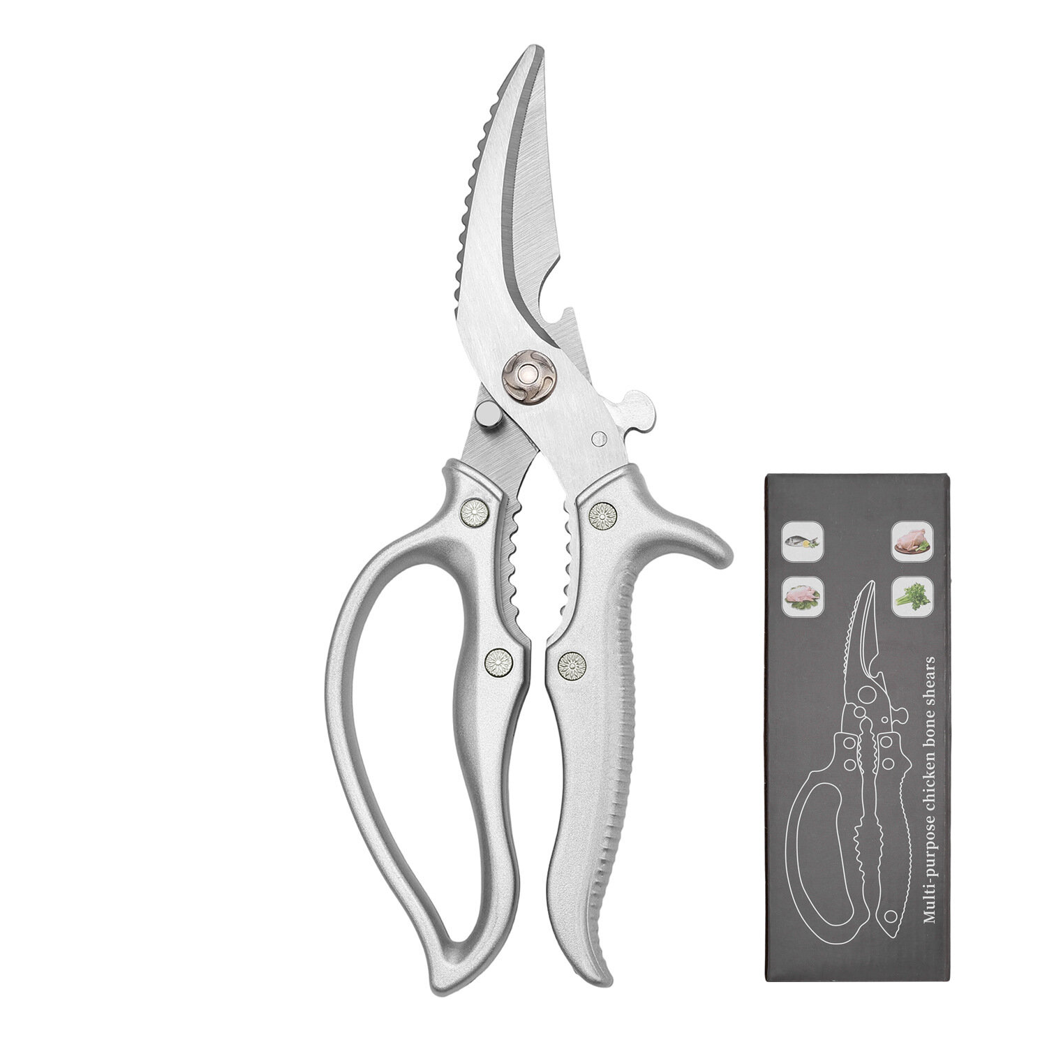 Новые ножницы, кухонные ножницы, мощные ножницы для куриных костей, ножницы для еды, ножницы для резки рыбы, многофункциональные ножницы для резки костей