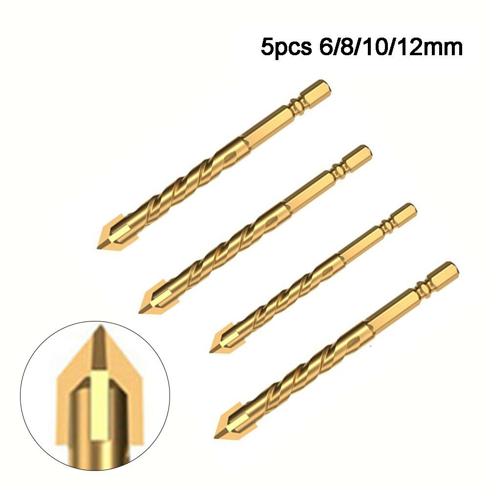 OZ-URJSH 5 шт крестообразные шестигранные треугольные легированные сверла 6 мм 8 мм 10 мм 12 мм сверла