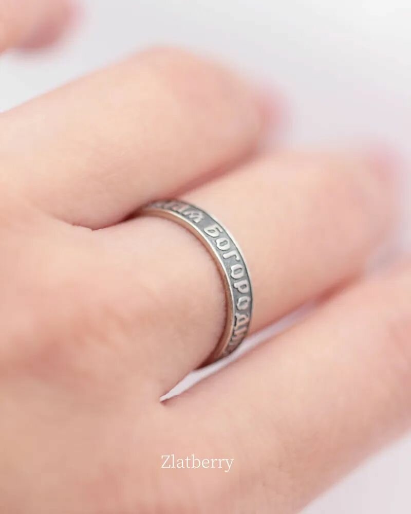 Кольцо, серебро, 925 проба, оксидирование