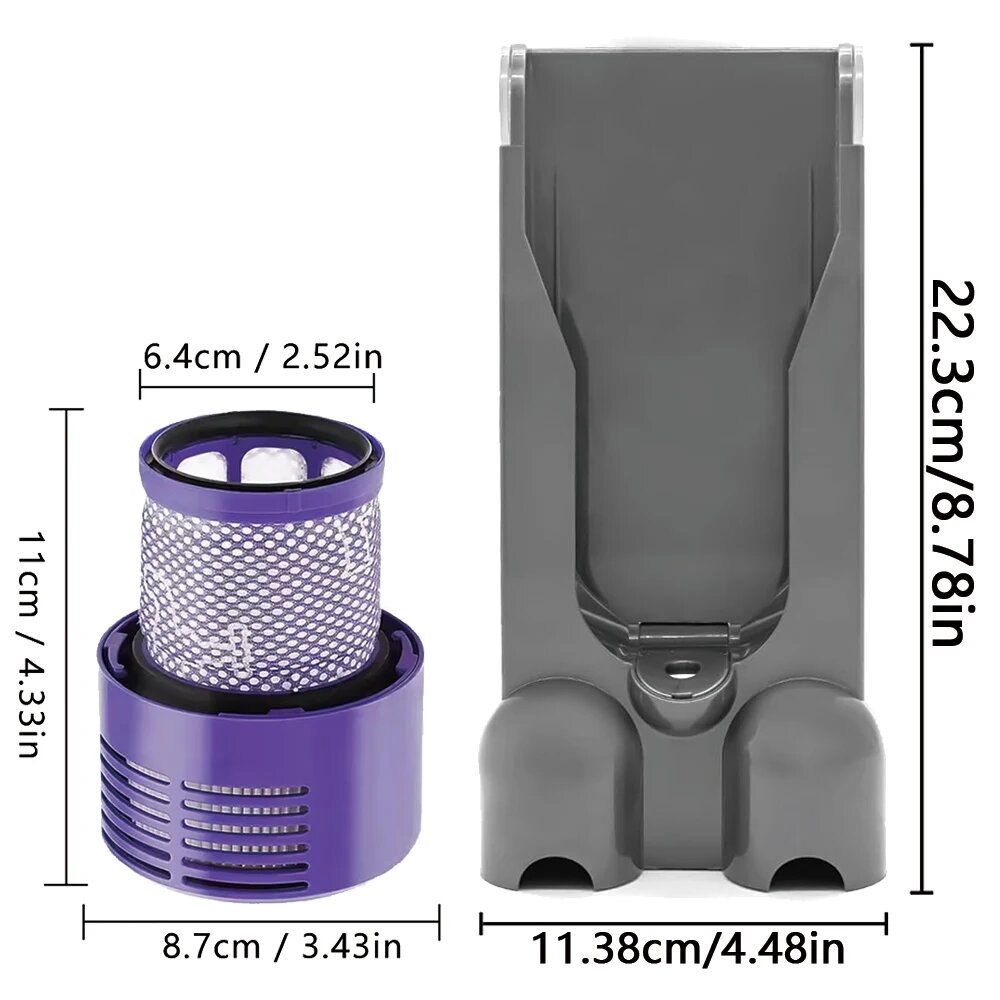 Док-станция для Dyson V10 SV12 Фиолетовый, 2PCS SET A — фото 1