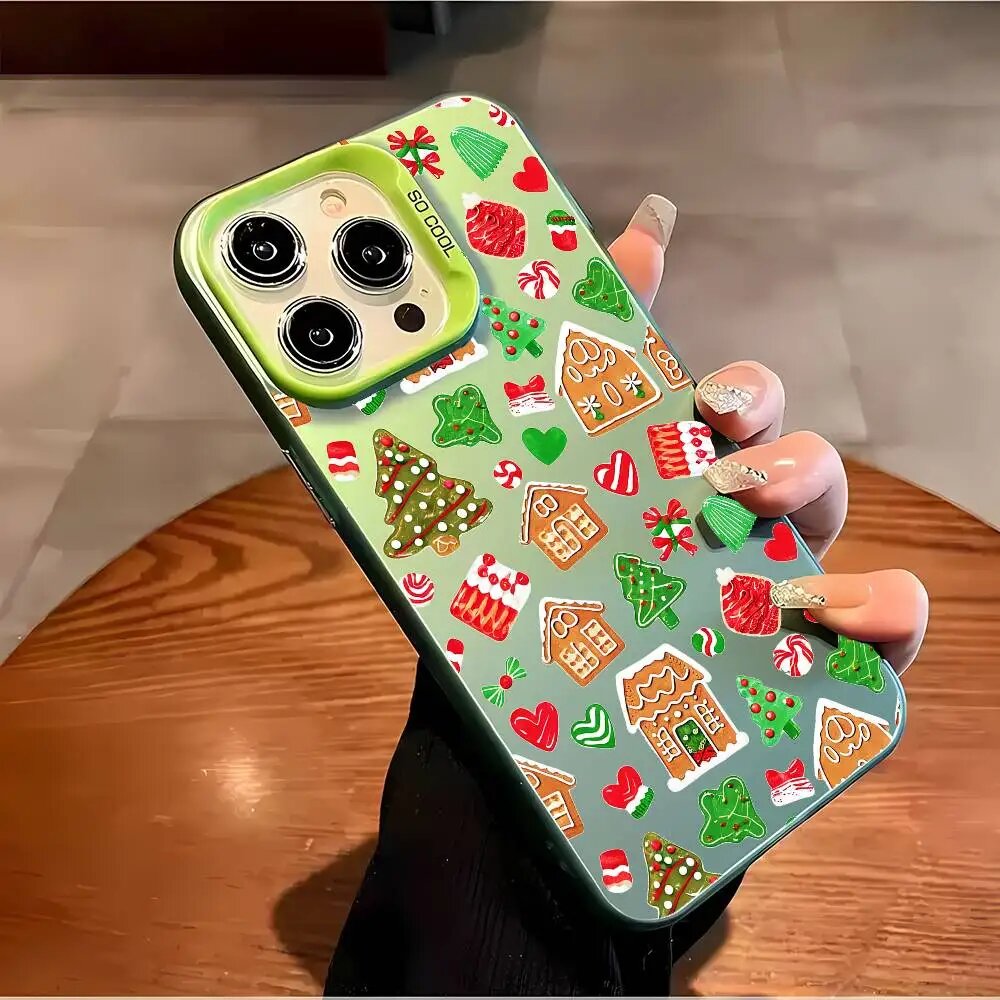 Рождественский подарок, крутой чехол для телефона для iPhone 17, 16, 15, 14, 13, 12, 11 Pro Max Air, многоцветный, матовый, лазерный, металлик, Aurora Funda