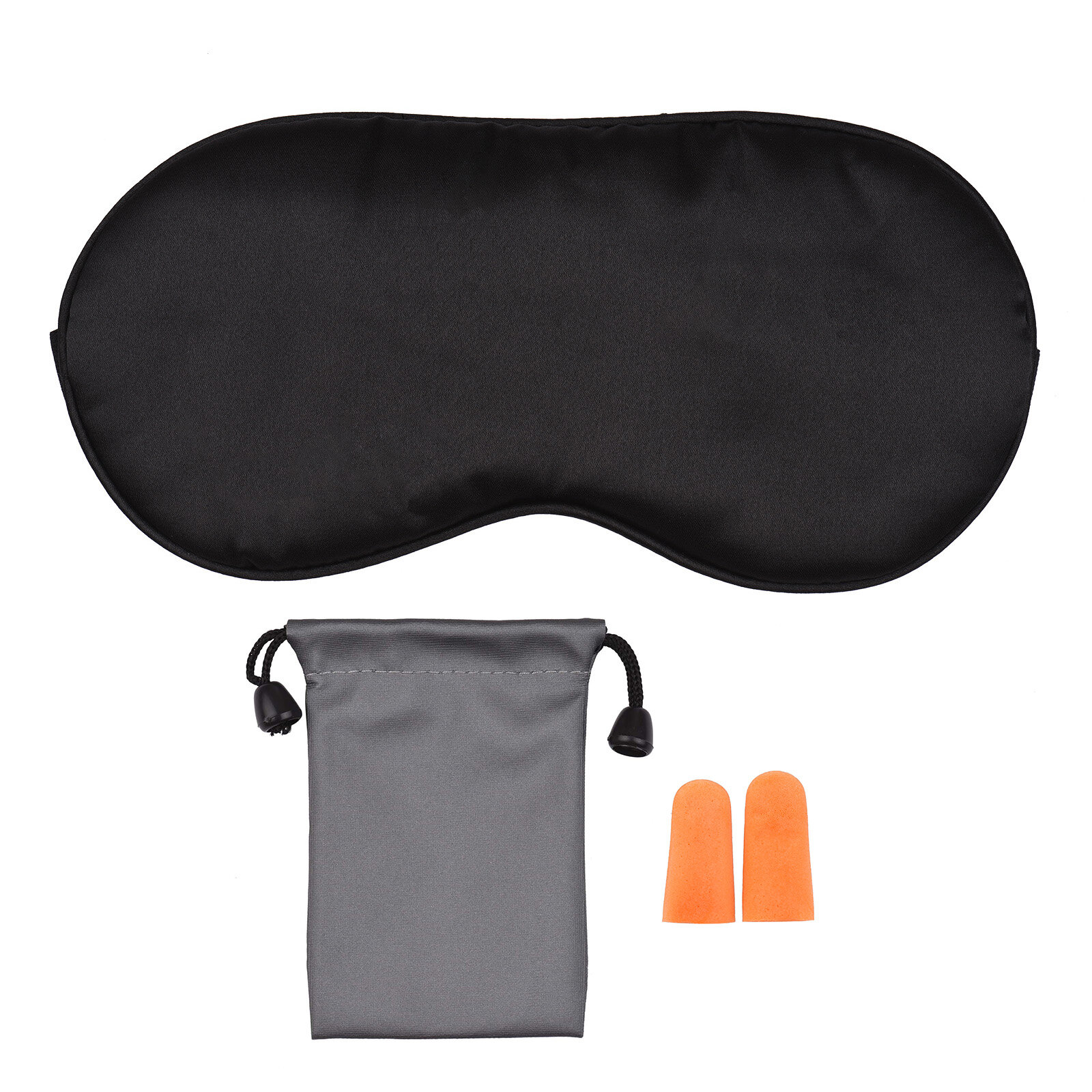 Набор для сна: Маска для сна (черный, кофе, черный, розовый – опционально), ушные пломбы (оранжевые), сумка для хранения (цвет произвольный), размер маски около 215*102мм, размер упаковки около 230*115*10мм, вес упаковки около 23г, комплект: 1 маска для