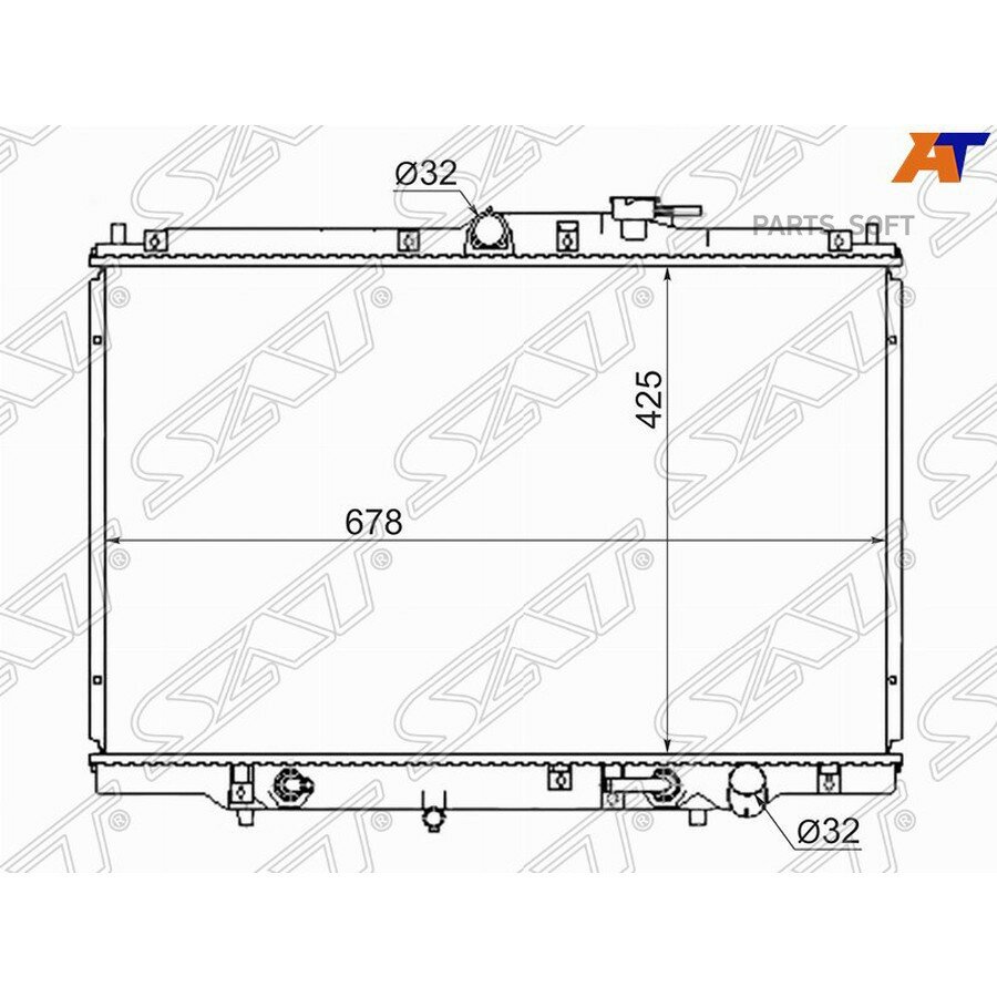 Радиатор Honda Shuttle 95-00 / Odyssey 94-99 от официального дистрибьютора, SAT, артикул HD0007