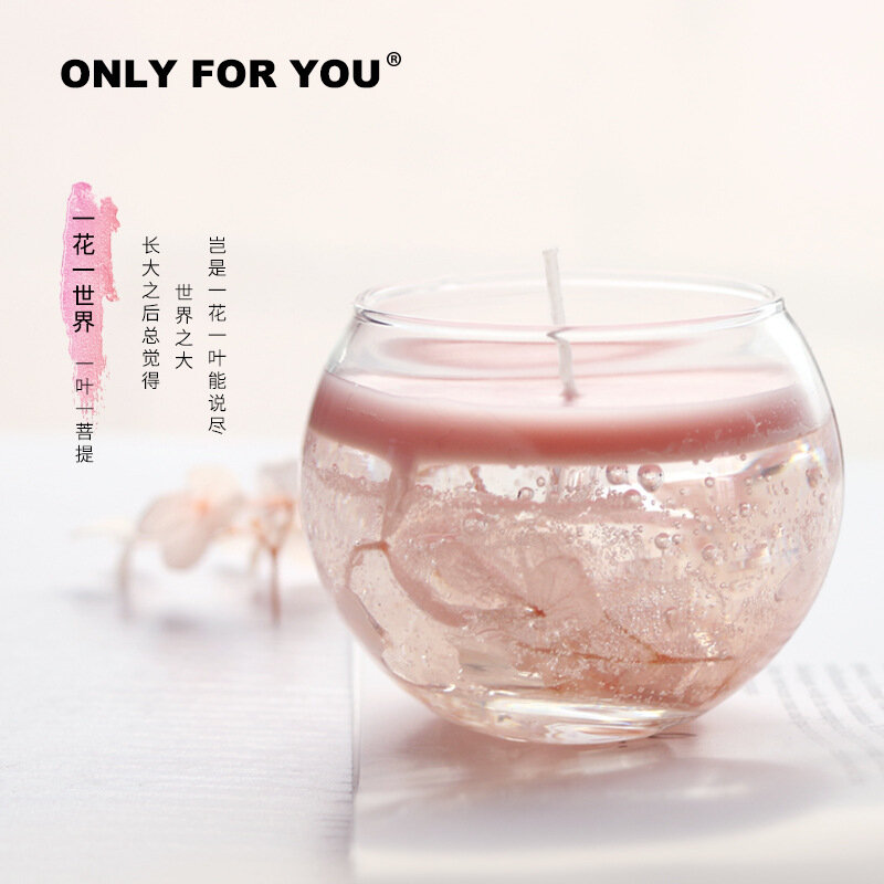 Ручная работа, ароматическая свеча из соевого воска с вечным цветком, стеклянная чаша, подарок, ароматическое украшение, оптовая торговля