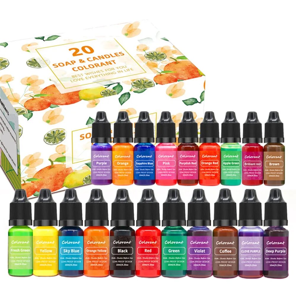 Жидкий восковой краситель для свечей для самостоятельного изготовления соевых красителей 0,35 унции/10 мл