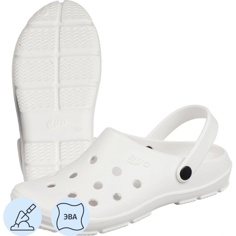 Сабо ЭВА AYO белые 1A. TF. L 39 р