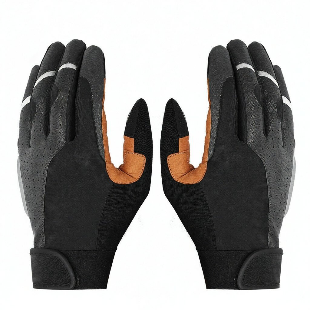 Перчатки для велосипеда мужские антискользящие вентилируемые анти удара для активного отдыха и спорта MTB велосипед мотоцикл, с 3D подкладкой, двумя сенсорными пальцами, рефлексивными полосами, 1 пара, микроволокно с вентиляционными отверстиями