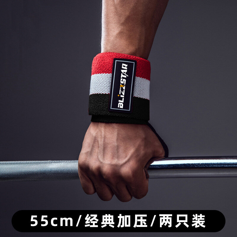 Фитнес-браслет для мужчин, спортивный поддерживающий ремешок, бандаж для запястья при растяжениях, браслет для силовых тренировок, эластичный компрессионный рукав для жима лежа.