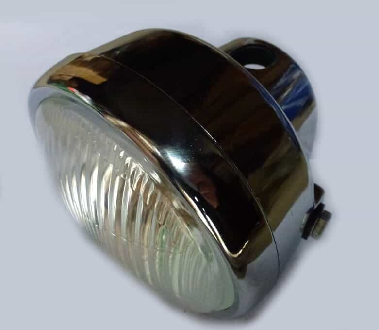 Фара головного света в сборе DELTA, ALPHA (круглая хром)