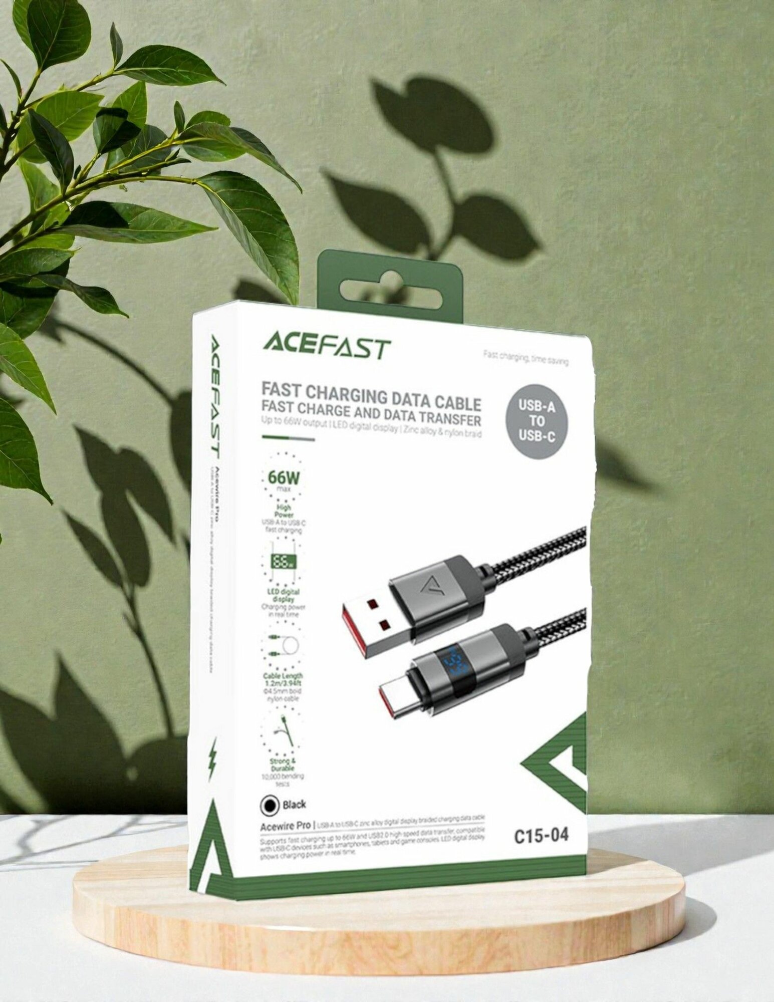Кабель зарядки и передачи данных Acefast C15-03 60W Type-A to Type-C