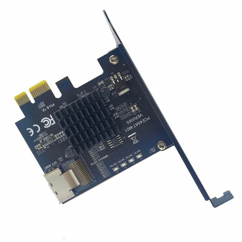 4-портовый адаптер SATA 3.0 PCI-E X1, Только Доска