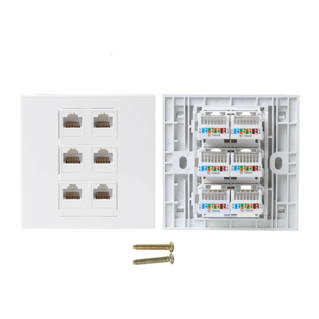 Розетка компьютерная RJ45 CAT5E, 6