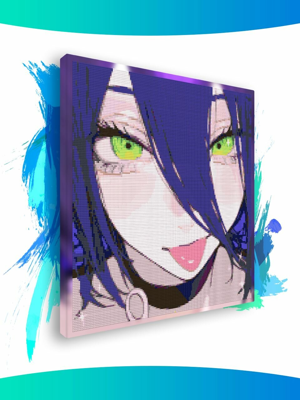 Алмазная мозаика на подрамнике - вышивка - Человек - Бензопила - Резе 40х40